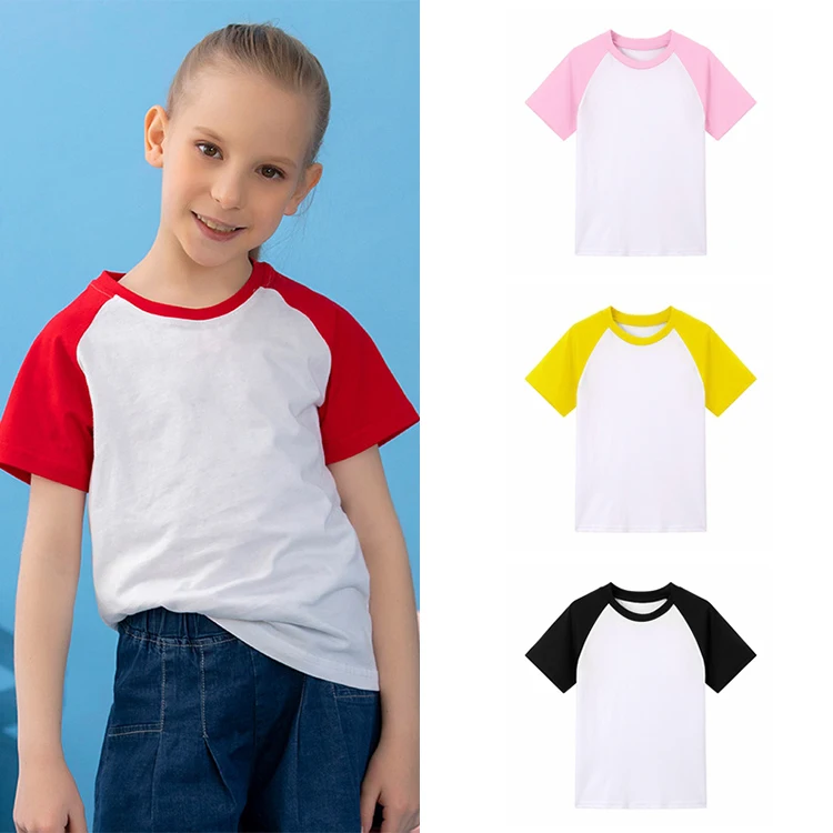 Custom Logo Children Unisex Baseball Blank Short-sleeve T-shirt 100 ...