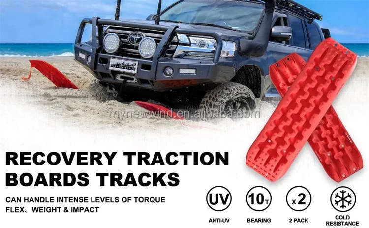 Recovery Boards 4x4 Off Road Traction Tracks Tire Mat For Sand Mud Snow ...