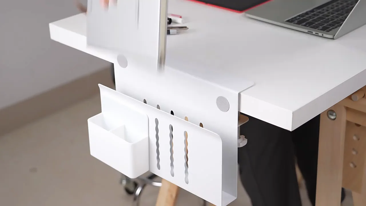 No Drill Desk Side Laptop Mount,Hanging Laptop Holder For Office And ...