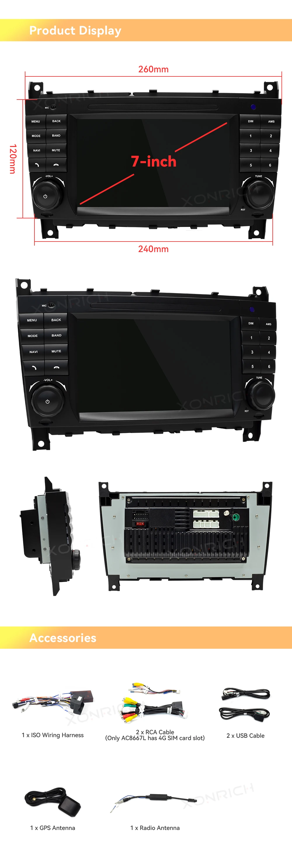 Android 12 Car Multimedia Radio Player Carply For Mercedes Benz W203 W209 W219 A Class A160 C ...