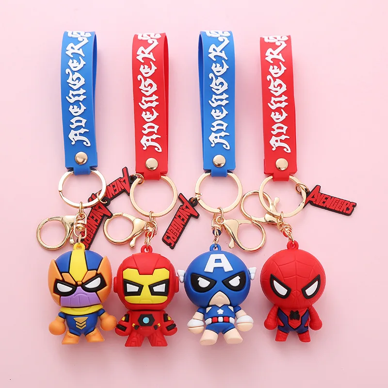 Marvel Keychain Cool Cartoon Spider Man Captain America Iron Man ...