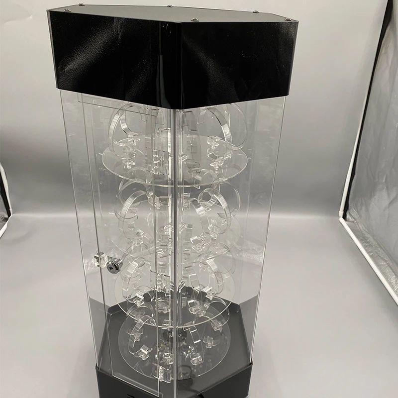 Customized Clear Free Standing Led Lighted Acrylic Rotating Wrist Watch ...