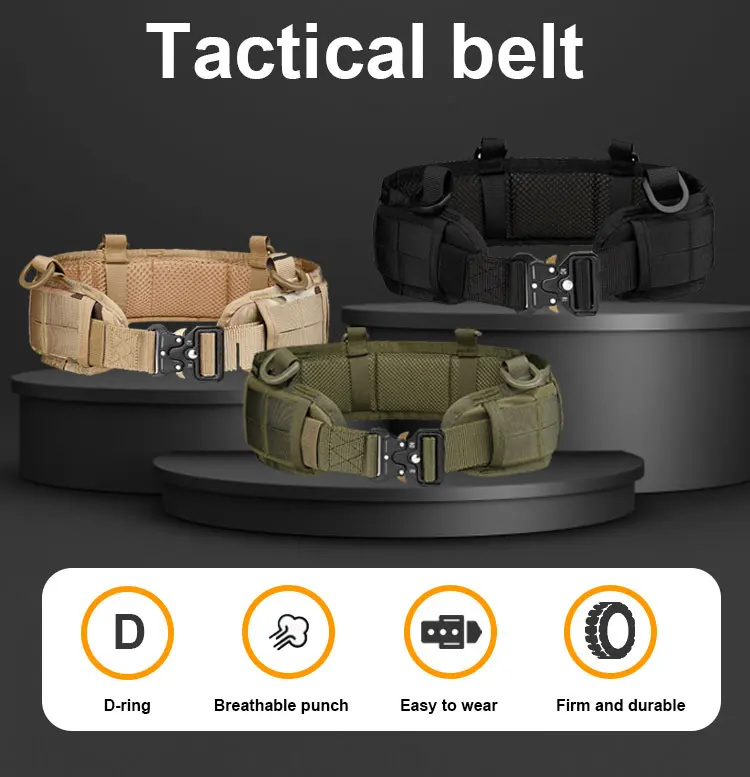 Mens Adjustable Inner Rigger Wide Universal Nylon Molle Guard Duty Tactic Security Tactical ...