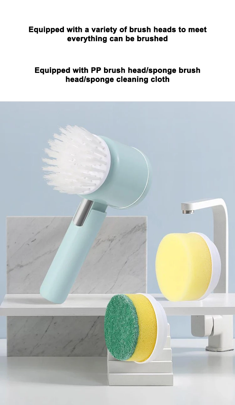 Multi-functional Handheld Electric Dish Scrubber Washing Sink Cleaning ...