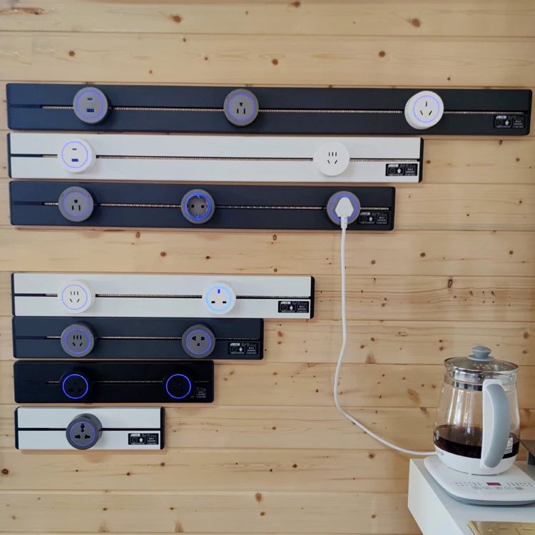 Factory Aluminum Wall Track Socket Embedded Orbital EU Movable Modular ...