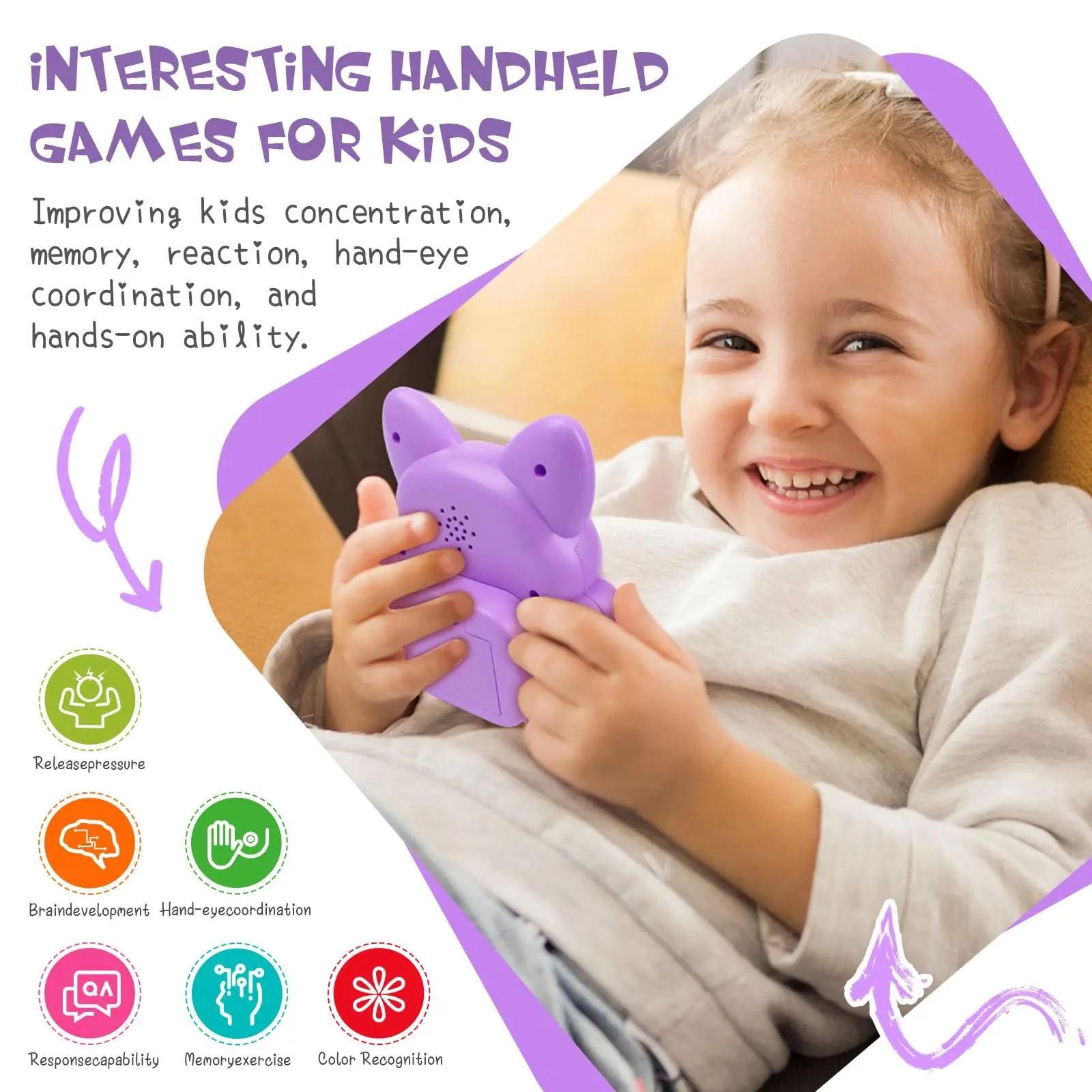 Corgi Doggy Fast Push Game Upgrade Play Game Light up Fidget Toys ...