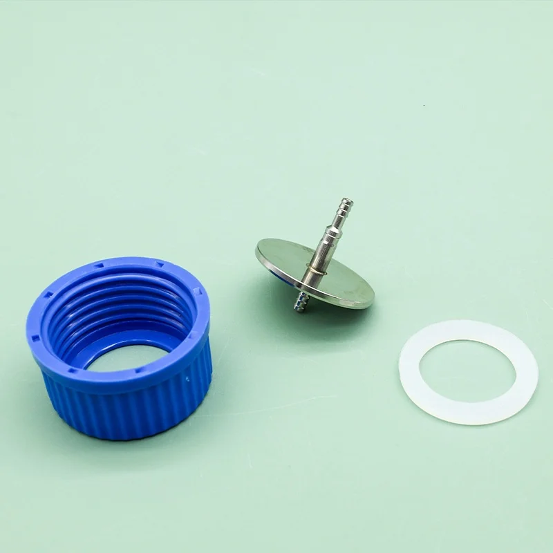 Gl45 Feed Cap Fermentation Bottle Reactor Feed Cap Stainless Steel ...