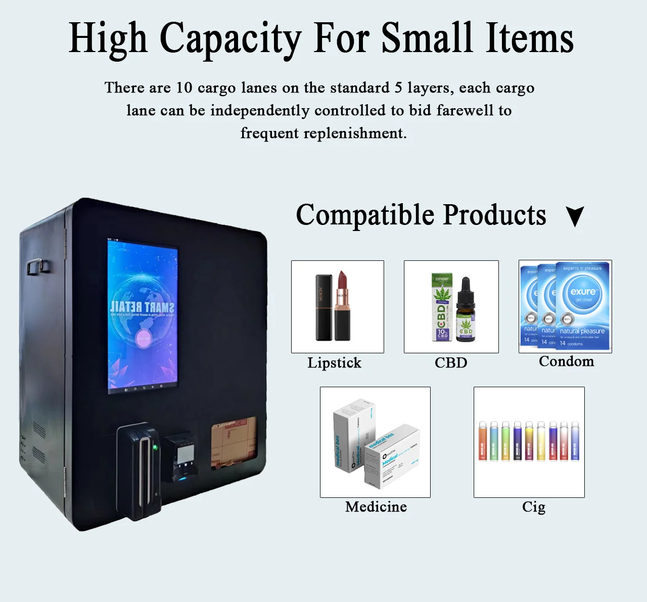 Age Verification Mini Wall Mounted Vending Machine 15.6 Inches ...