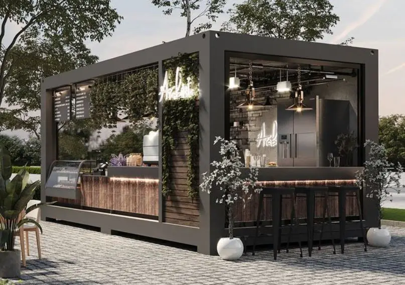 Container Street Portable Pop up Wooden Outdoor Bar