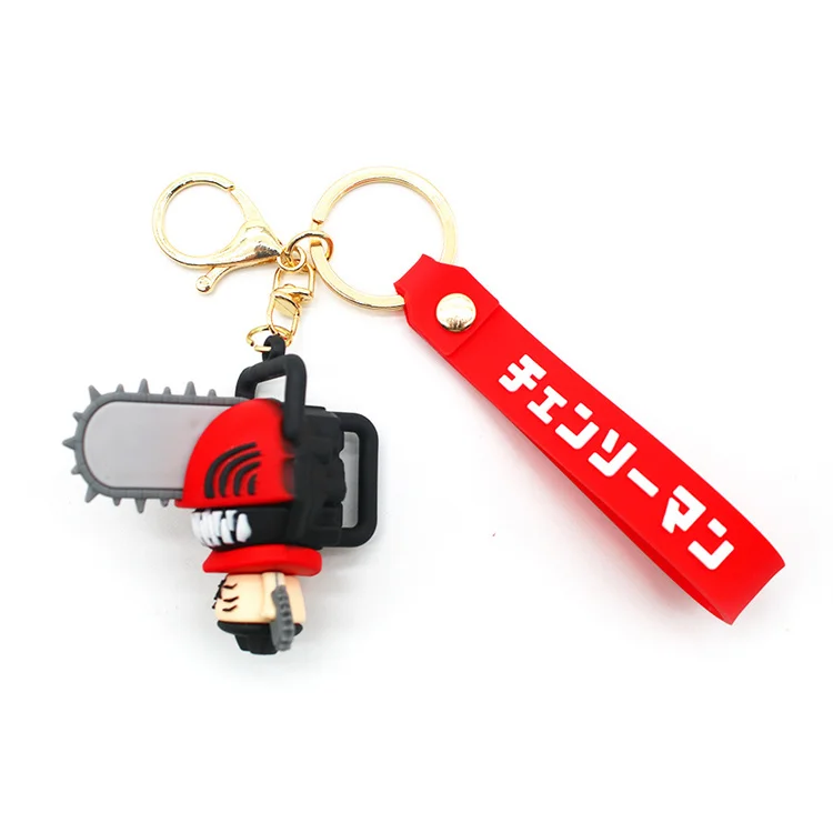 Cartoon Chainsaw Man 3D Keychain - Denji Pochita Figure