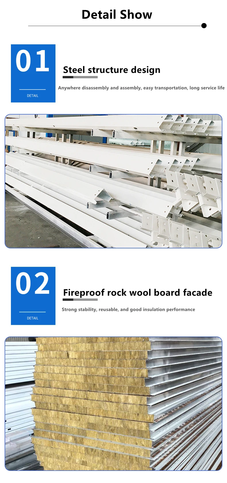 20' Ft Mobile Steel Frame Sandwich Panel Fast Assemble House