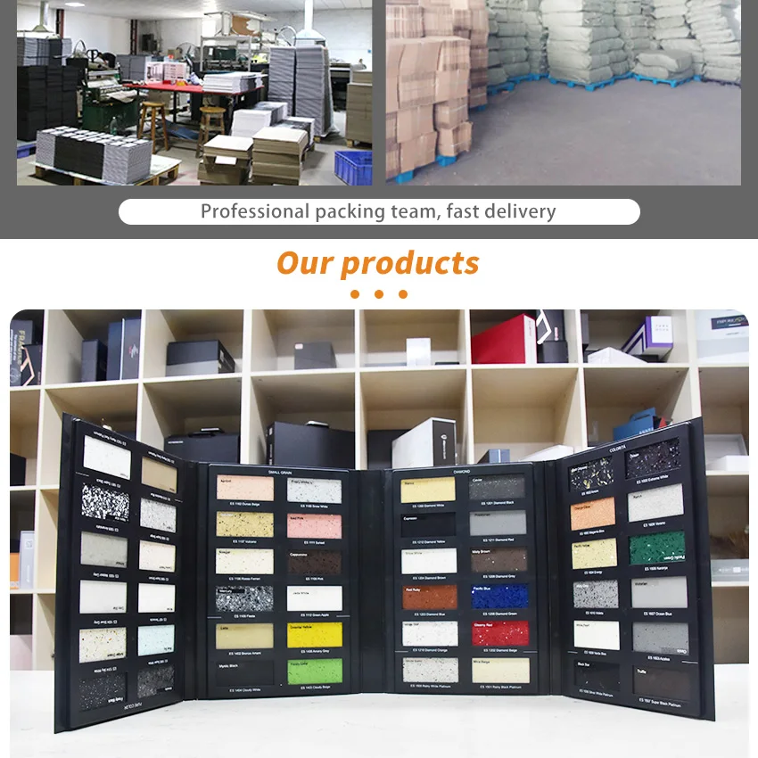 Stone Display Folder - Plastic Sample Box & Ceramic Rack
