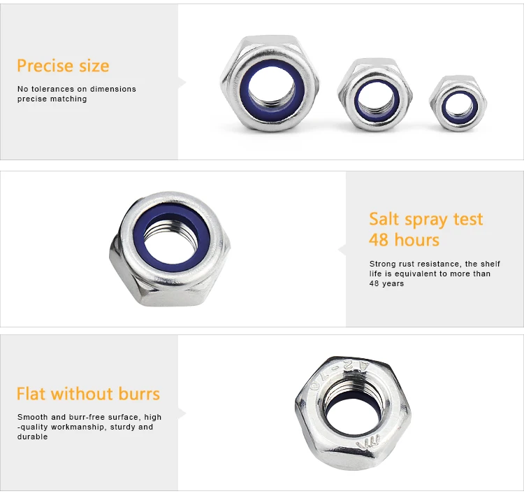 Zinc Plated M25 M30 Big Huge Stainless Steel Carbon Steel Insert Nylon Self Locking Hex Flange ...