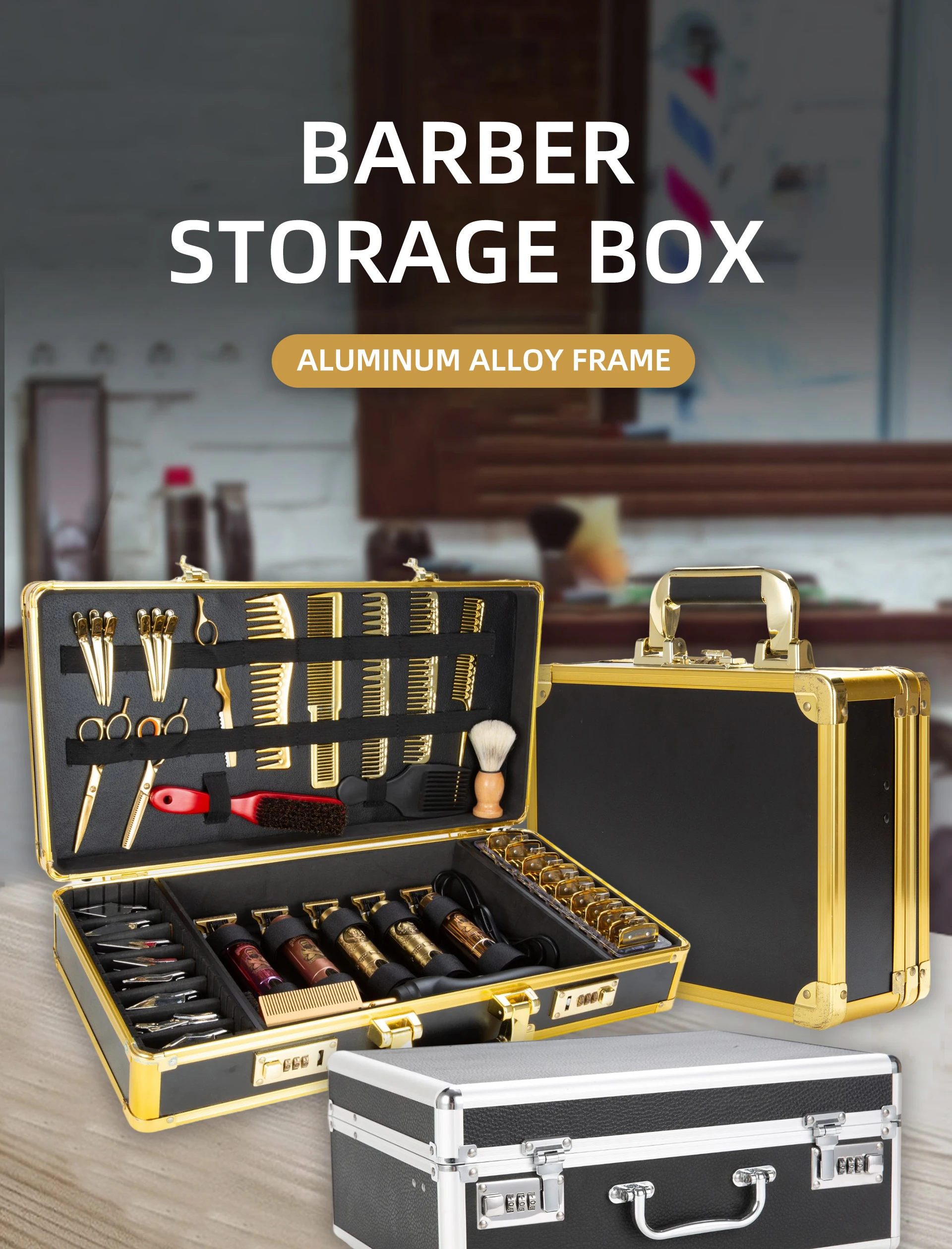 Barber Box Case - Premium Portable Aluminum Carrying Case