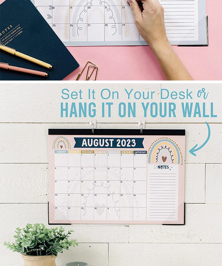 Custom 2024 Spiral Wall Hanging Monthly Calendar Planner