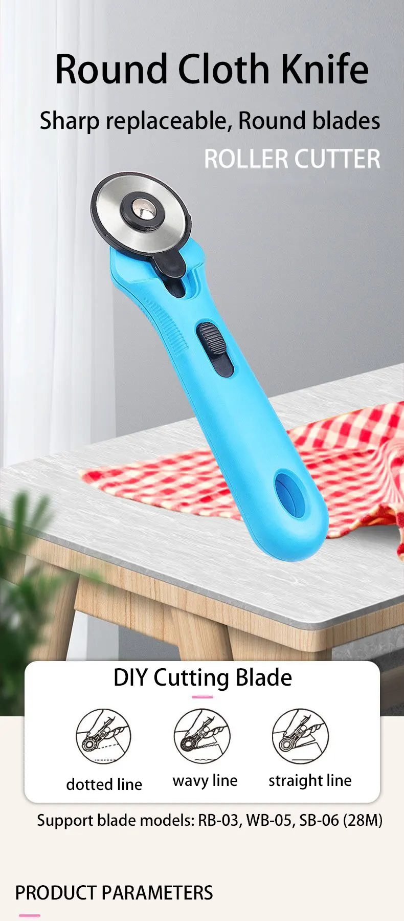 Handheld Mini Multi Functional Rotary Blade Die Cutter