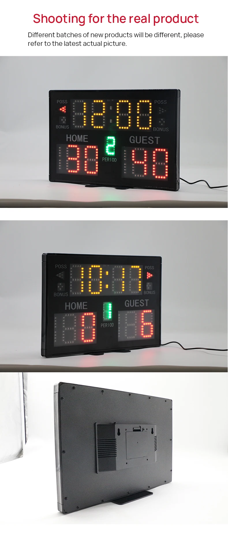 Wireless Basketball Electric 7 Segment Led Scoreboard Display Tabletop ...
