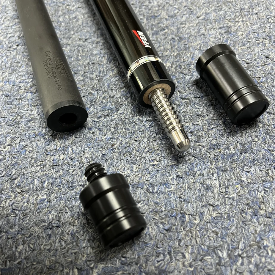 Full Black M9 Pool Cue - High-End Yfen Carbon Fiber Shaft