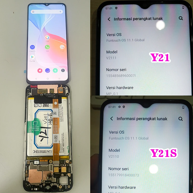China Factory Oem Price Lcd Display Touch Screen For Vivo Y21 2021 Y21s - Buy Vivo Y21 2021 Lcd ...