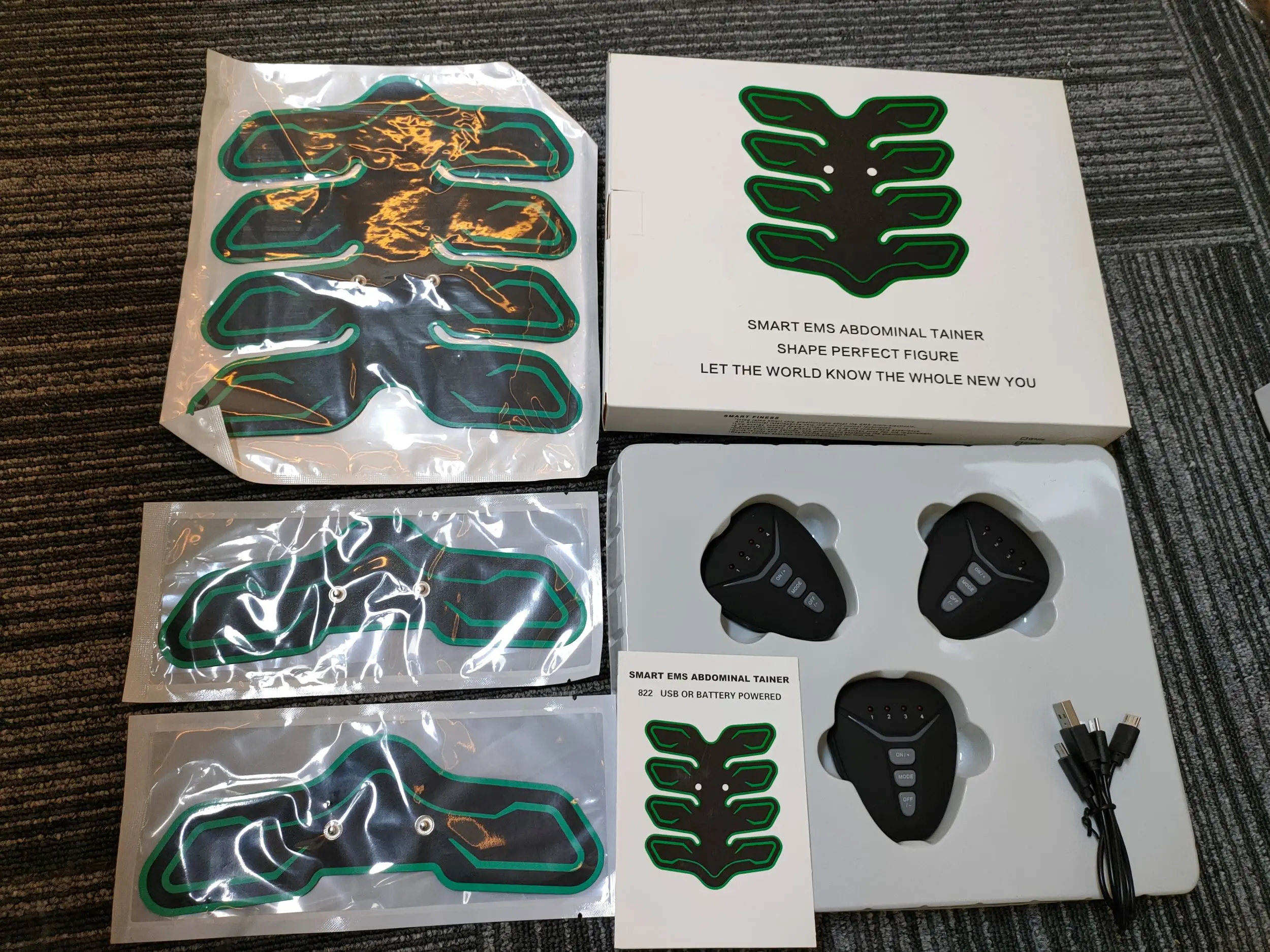 Ab Ems Portable Electromagnetic Compex Muscle Stimulator Electric Abs ...