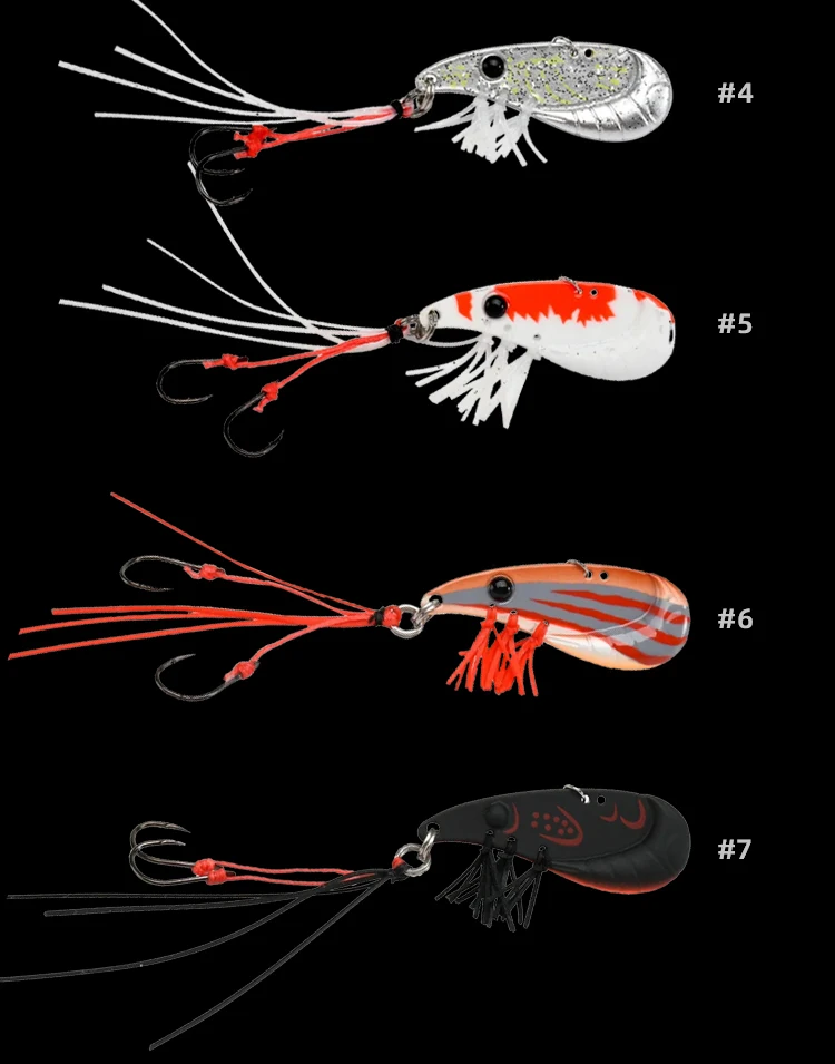 OEM 3D Crazy Shrimp Vibration 15g Metal VIB Sinking Blade Spoon Fishing ...