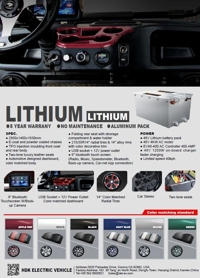 Hdk Evolution 4 Seater Wholesale Big Scooters Golf Sightseeing Car 48v ...