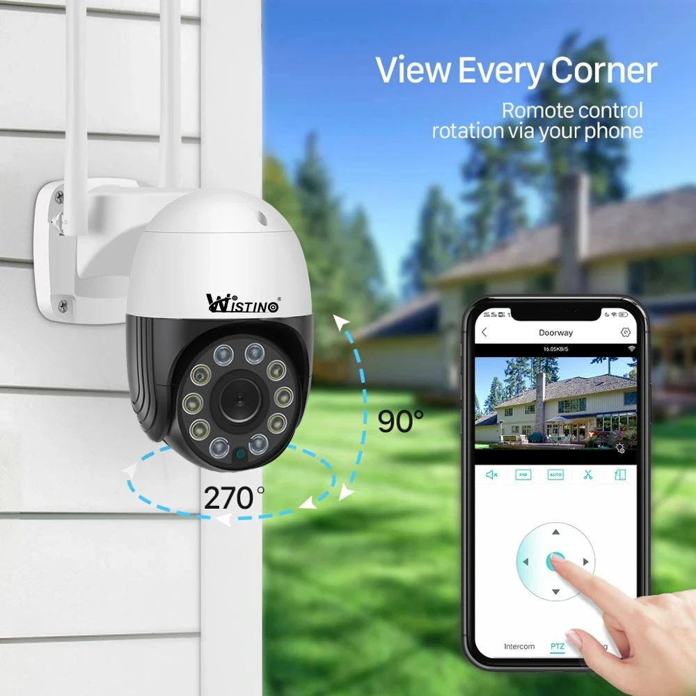 8ch Cctv Wifi Kit Camera Set Two Way Audio Motion Detection 360 Degree ...