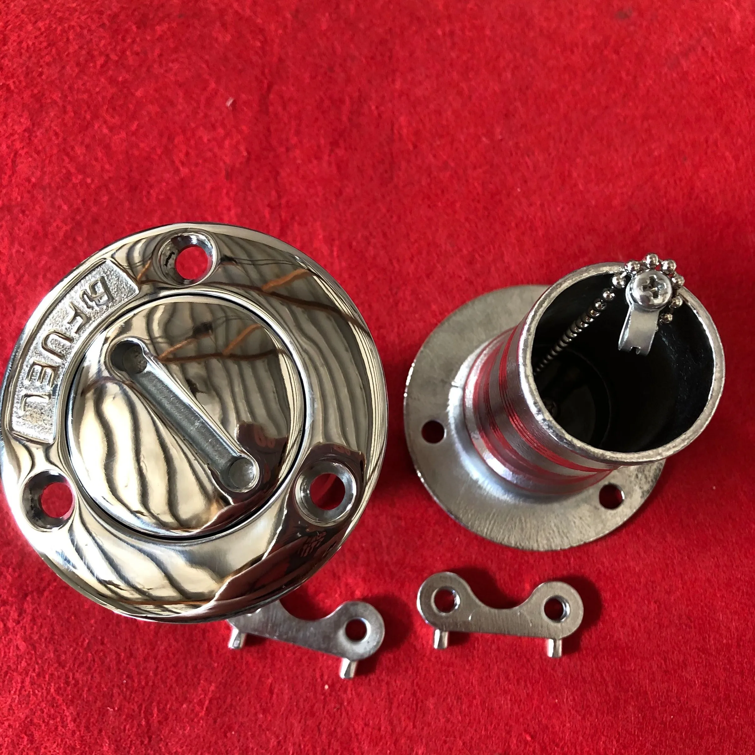 Boat Marine Hardware Lockable Deck Fuel Filler 50 mm with Key Stainless ...