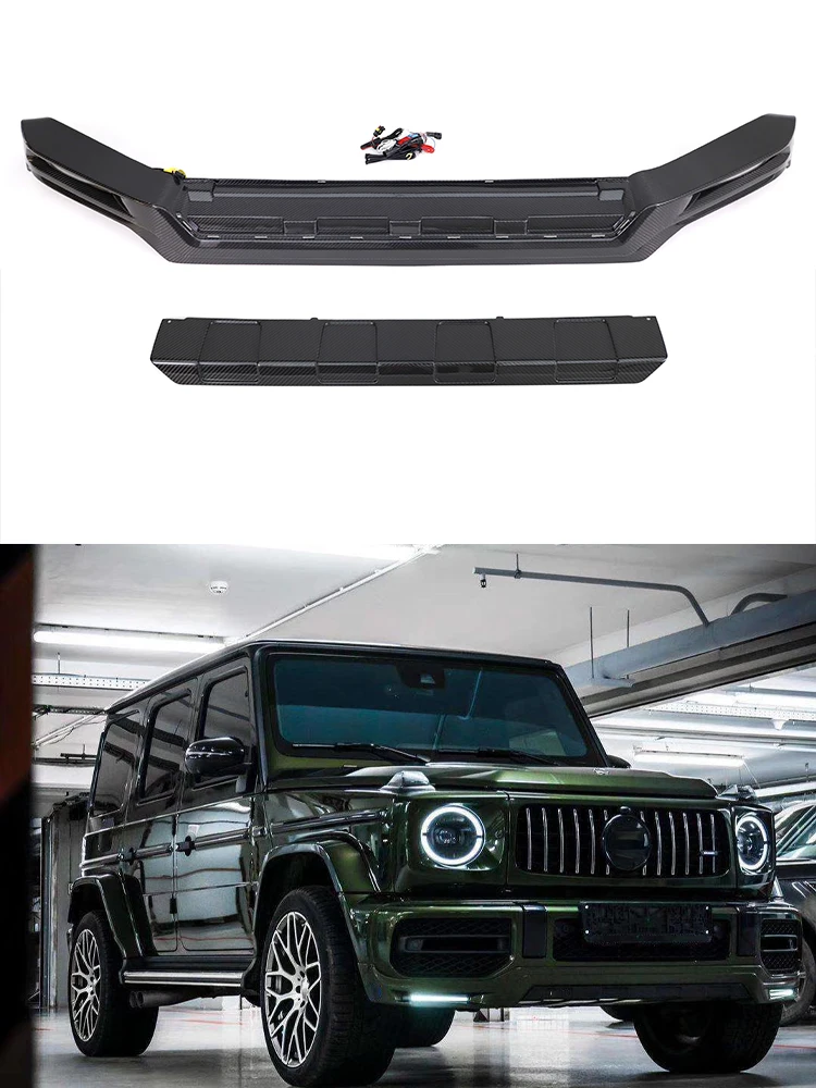 2019-2022year W463a G63 Carbon Fiber Front Lip For G Class G63 B Style Front Splitters B700 ...
