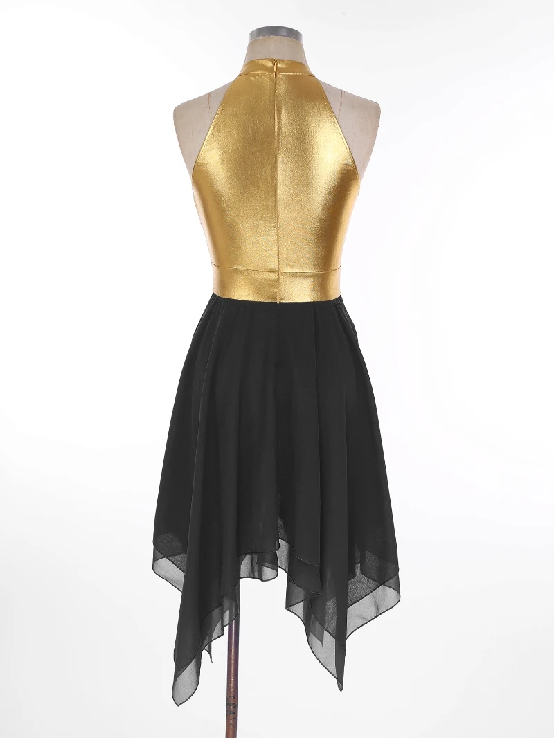 Color Block Dance Costumes - Asymmetrical Style Dresses