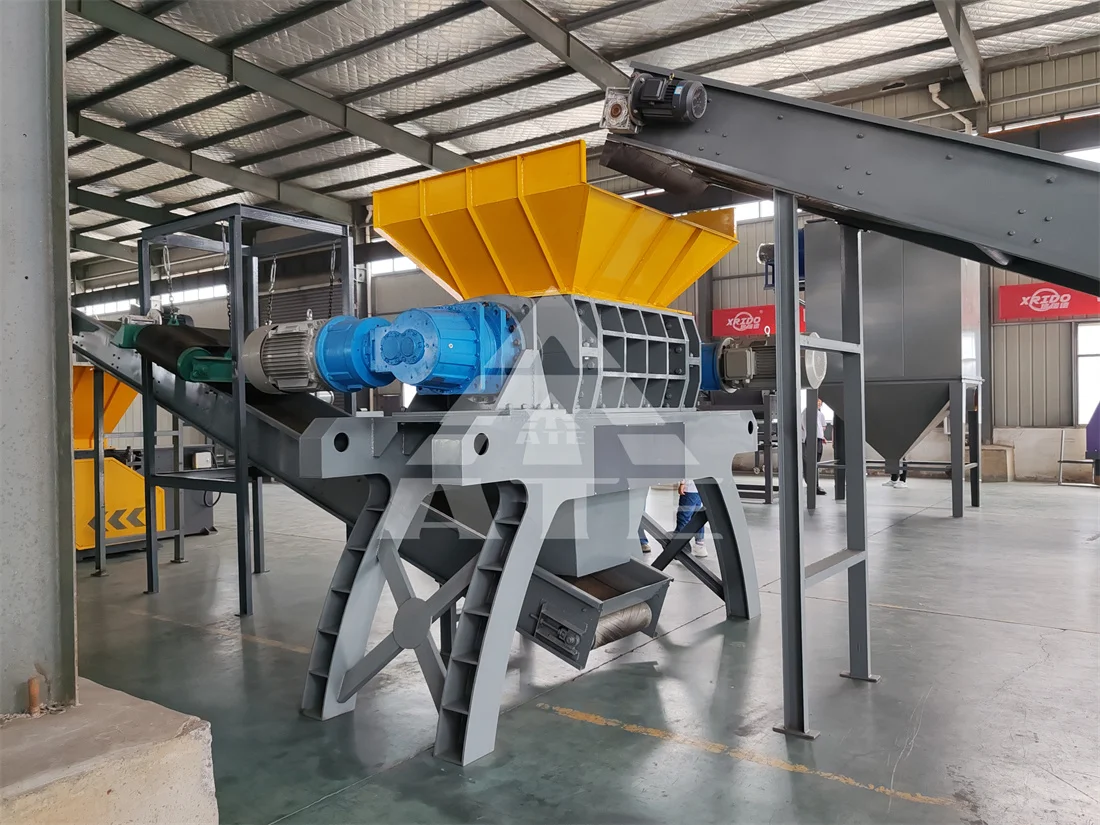 Double Shaft Metal Waste Shredder Iron Barrel Shredder Machine for Iron ...