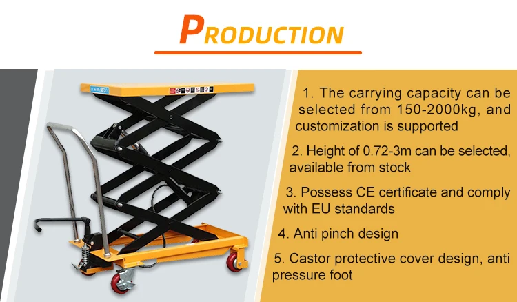 Custom Movable Lift Scissors Platform - 2m, 3m, 500kg