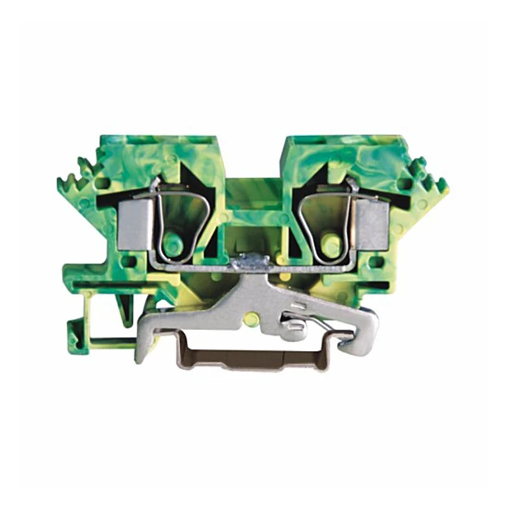 Rail spring clip mounted clamp supu cage terminals low voltage wire ...