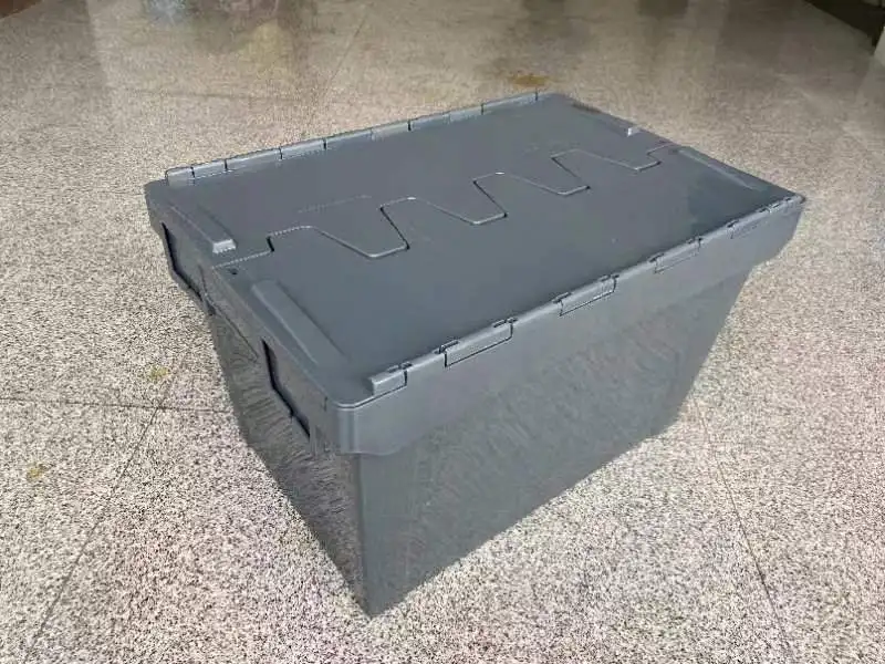 Strobigo Stackable Plastic Logistic Tote Moving Boxes Crate With Lid ...