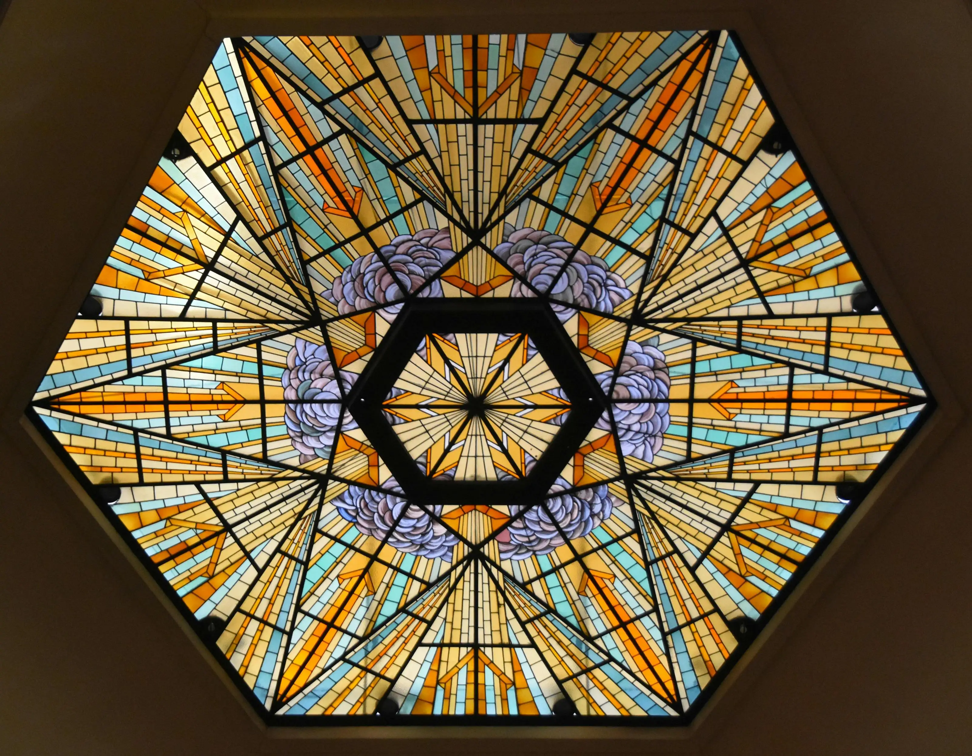Round Stained Glass Domed Skylight Ceiling Residential Curved Safety ...