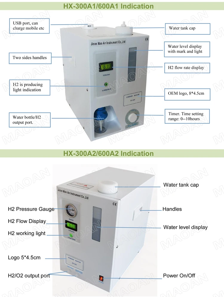 Portable Hydrogen Oxygen Generator,Breathe Pure O2 And H2,Only Use Pure ...