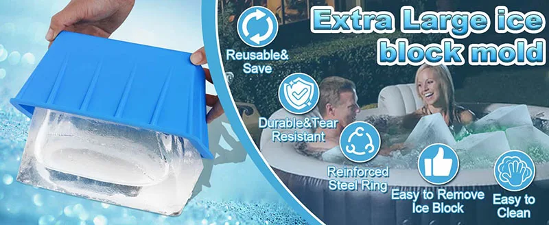 Extra Large Silicone Ice Block Mold - Reusable & Durable