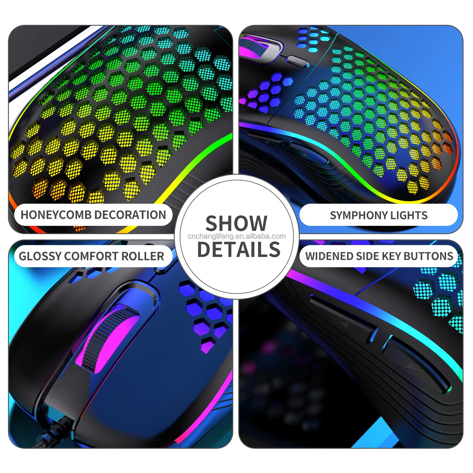 Wholesale Cheap 7200DPI Optical Gaming Mouse Ergonomic RGB USB Wired ...