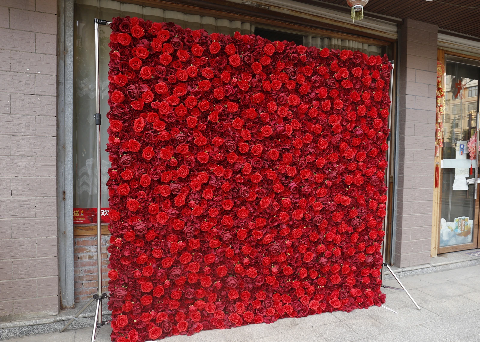 Hot Sale Red Party Decorations - Artificial Rose Backdrops