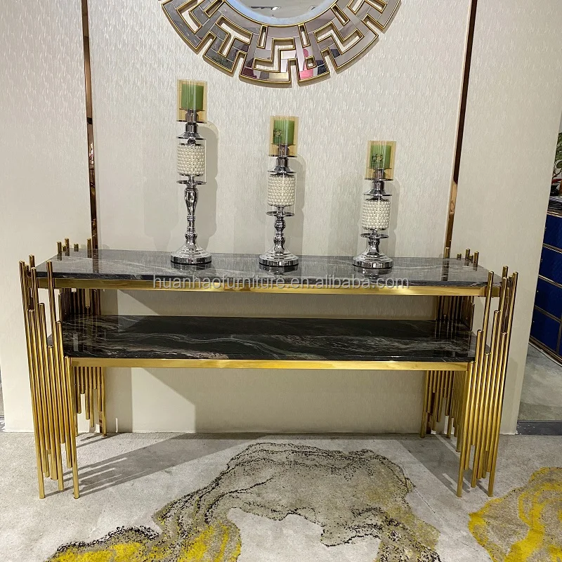 Modern Cheap Console Tables Luxury Living Room Hallway Furniture Gold ...