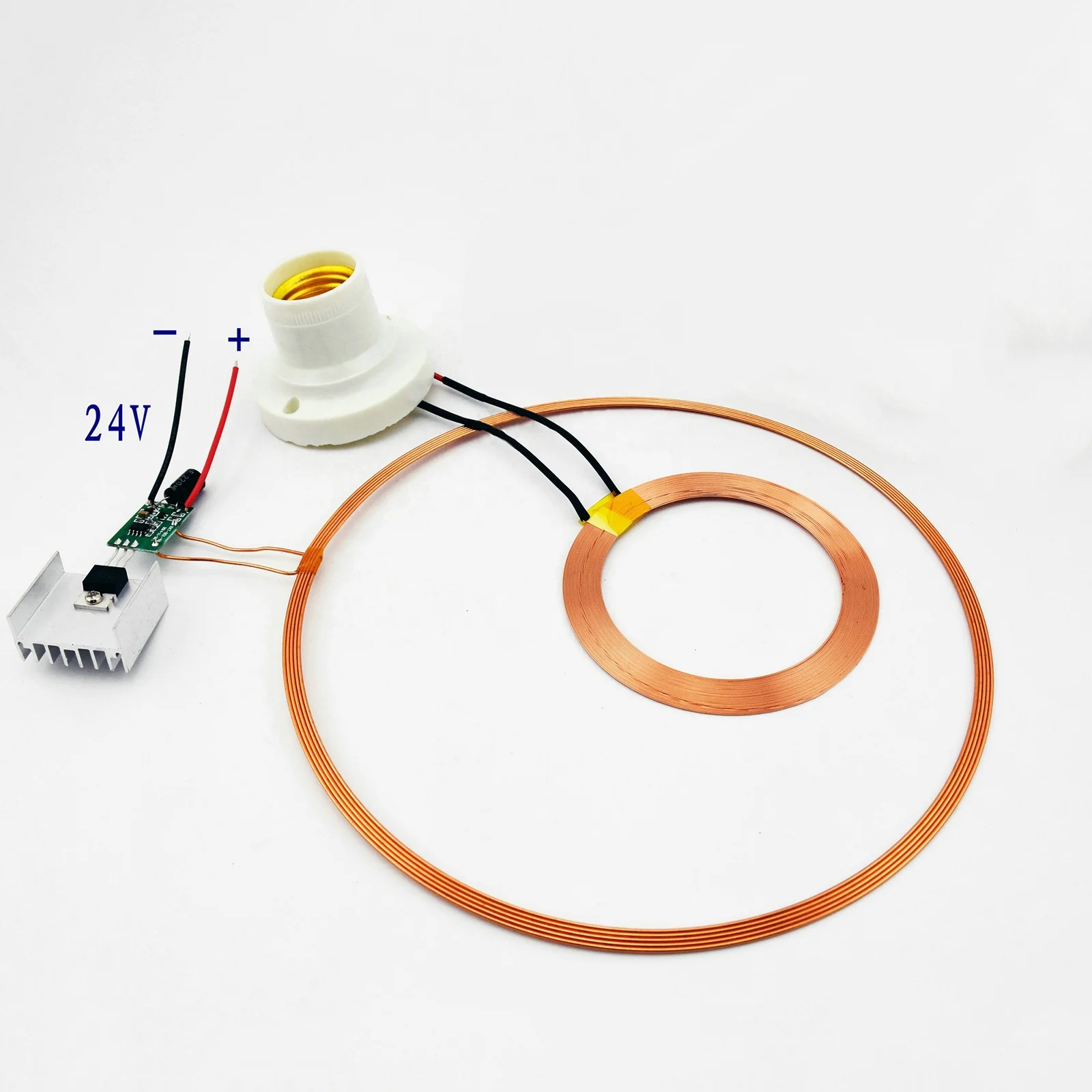 Taidacent 150mm Long Distance 24v Transmitter 220v 4w Bulb Receiver ...