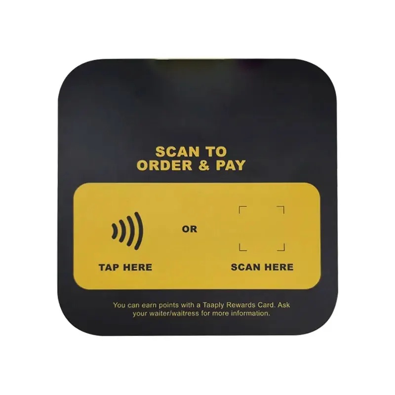 Smart Touchless Acrylic Nfc Table Menu Tag Nfc Touchless Menu Stand ...