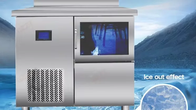 High Efficiency 50kg/day Cube Ice Maker Machine Crystal Commercial ...