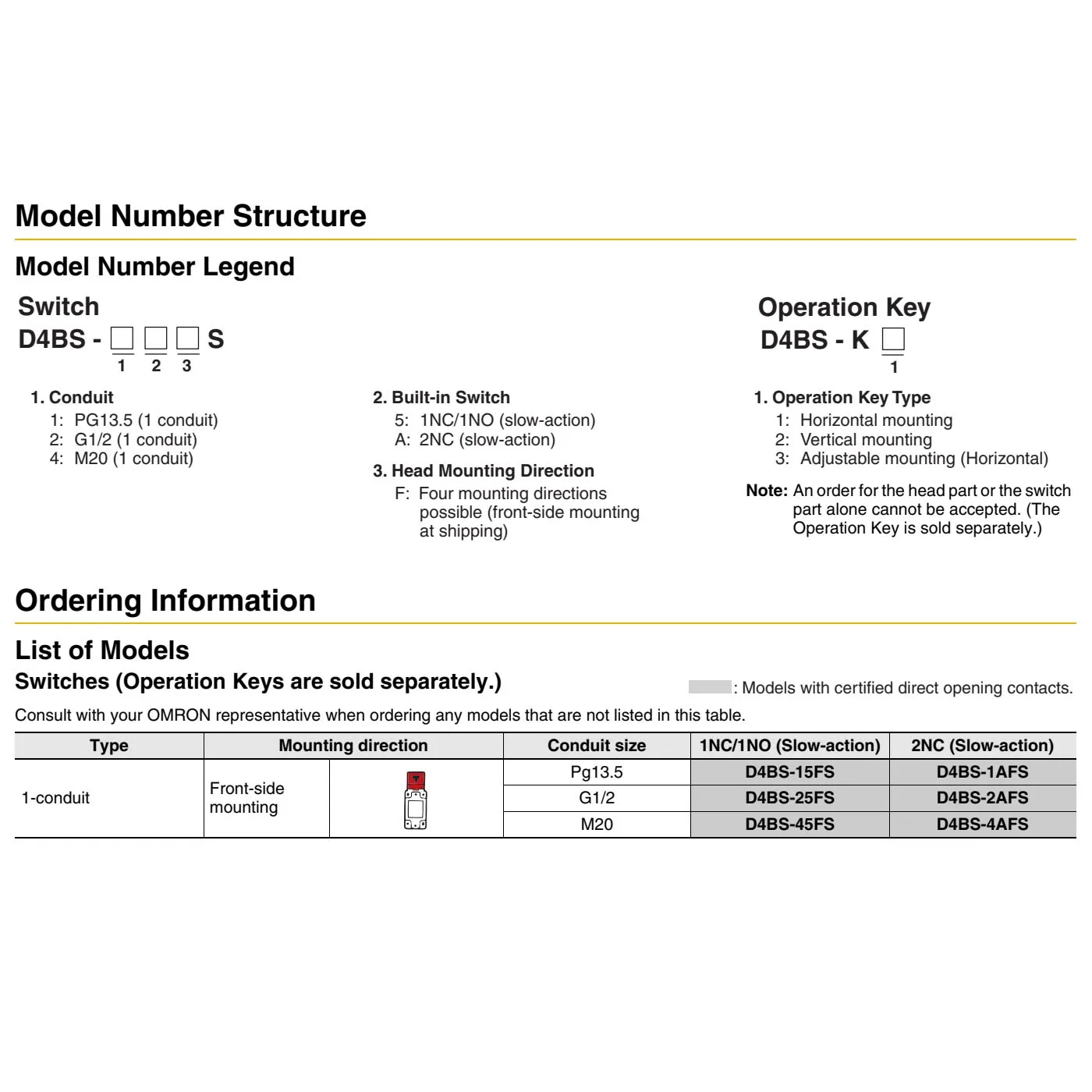 GOGO D4BS Series Tongue Interlock Switches D4BS-15FS D4BS-25FS D4BS-45FS D4BS-1AFS D4BS-2AFS ...