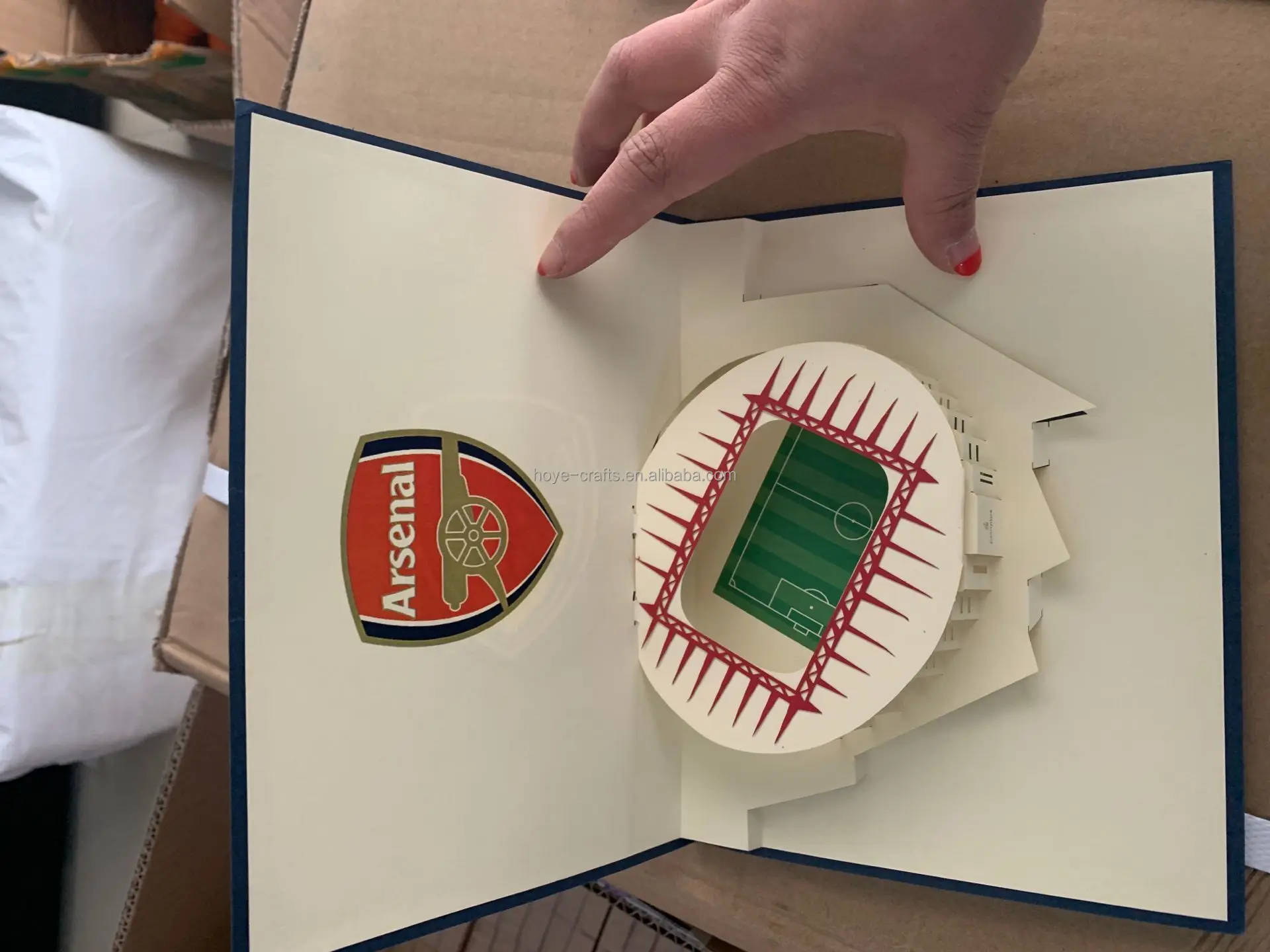 Wholesale Stadium 3d Card Promotion Gifts Soccer Field Greeting Cards ...