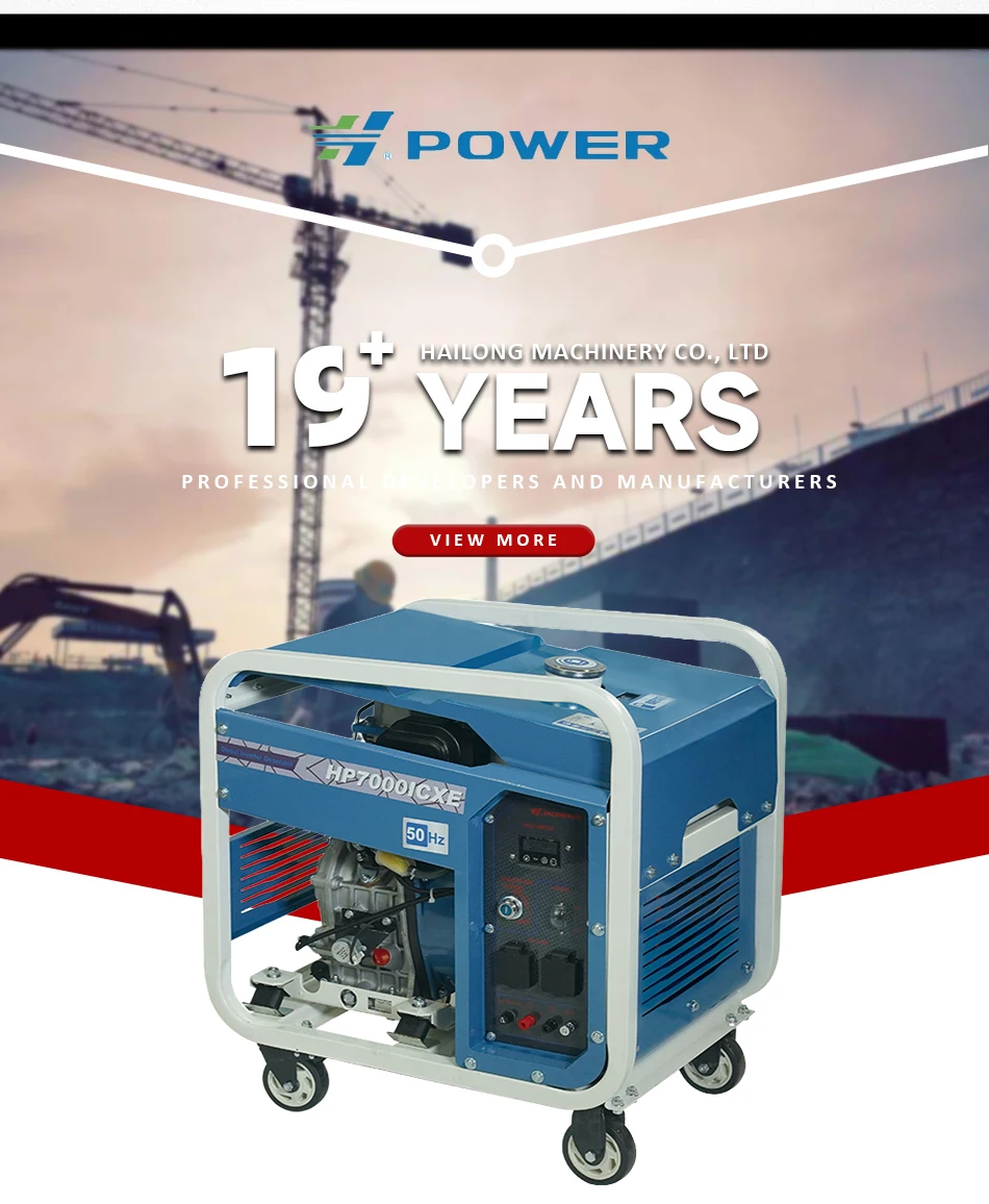 Single-cylinder 4-stroke 7kw Inverter Diesel Generator 50/60hz 195fe ...