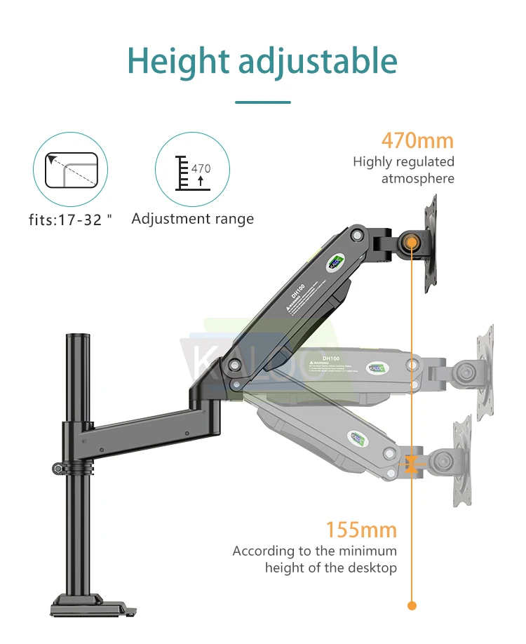 KLC-DH100 KALOC Adjustable Desktop Stand - Optimize Your Workspace