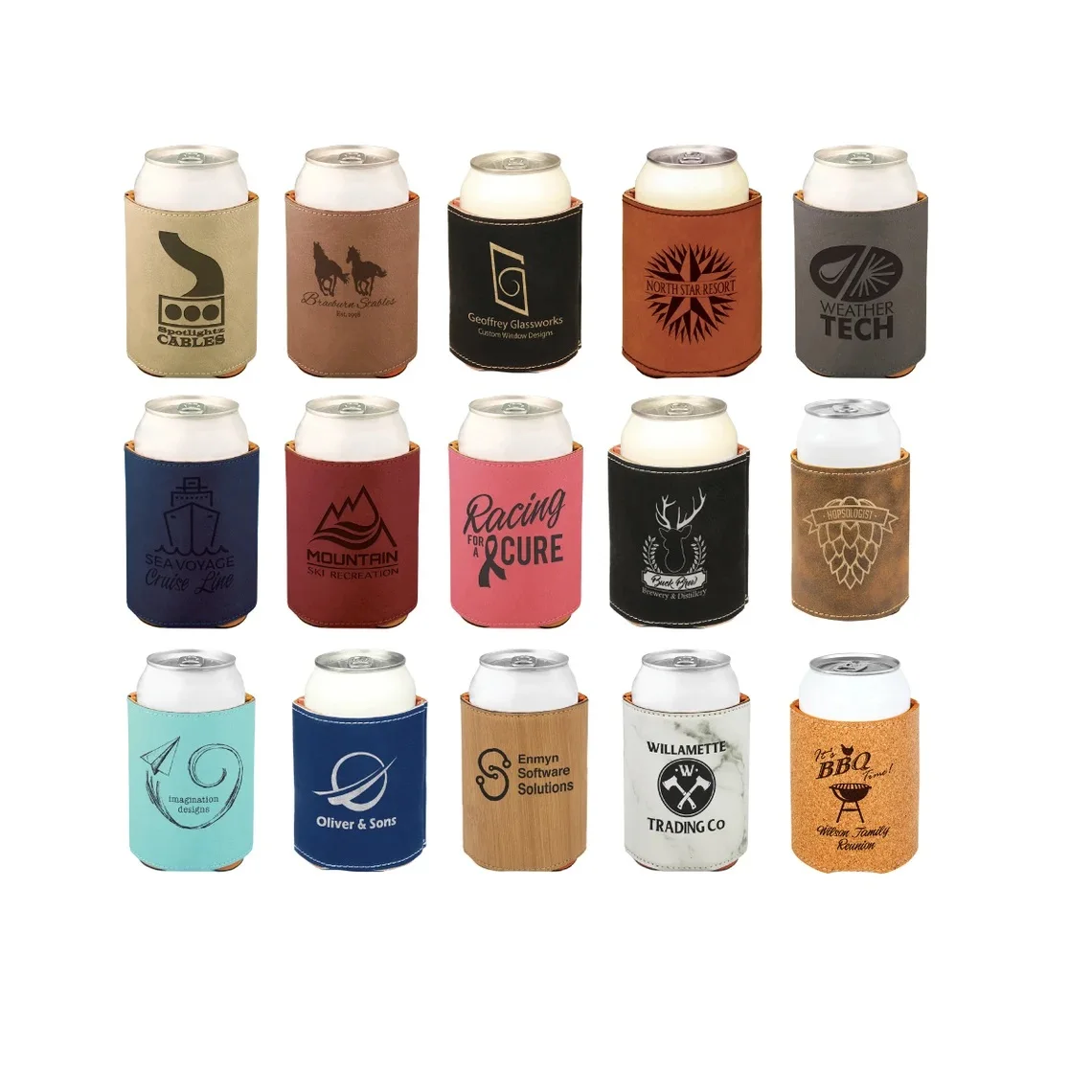 3 3/4" Laserable Leatherette Insulated Beverage Holders,Can Cozies And ...