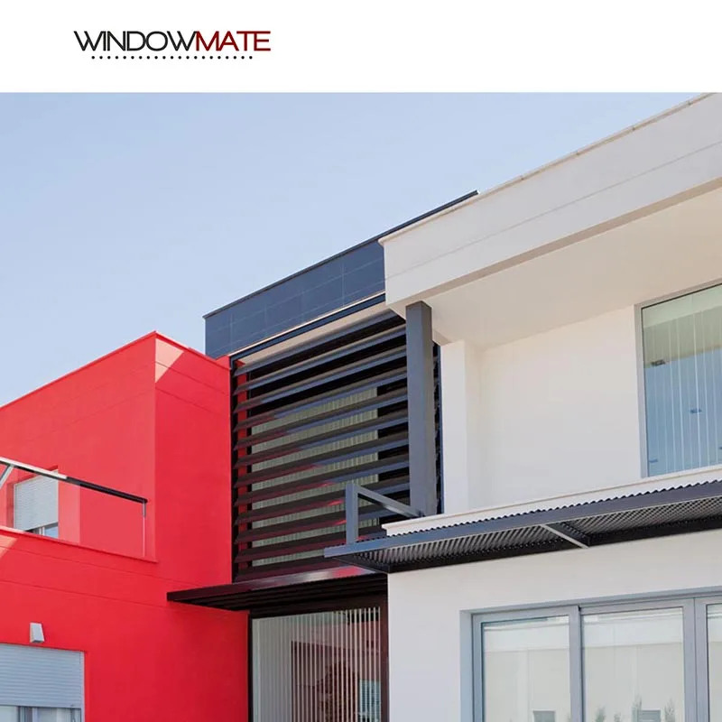 Aluminum Motorized Sun Louver Window Shutter Remote Control Customized ...