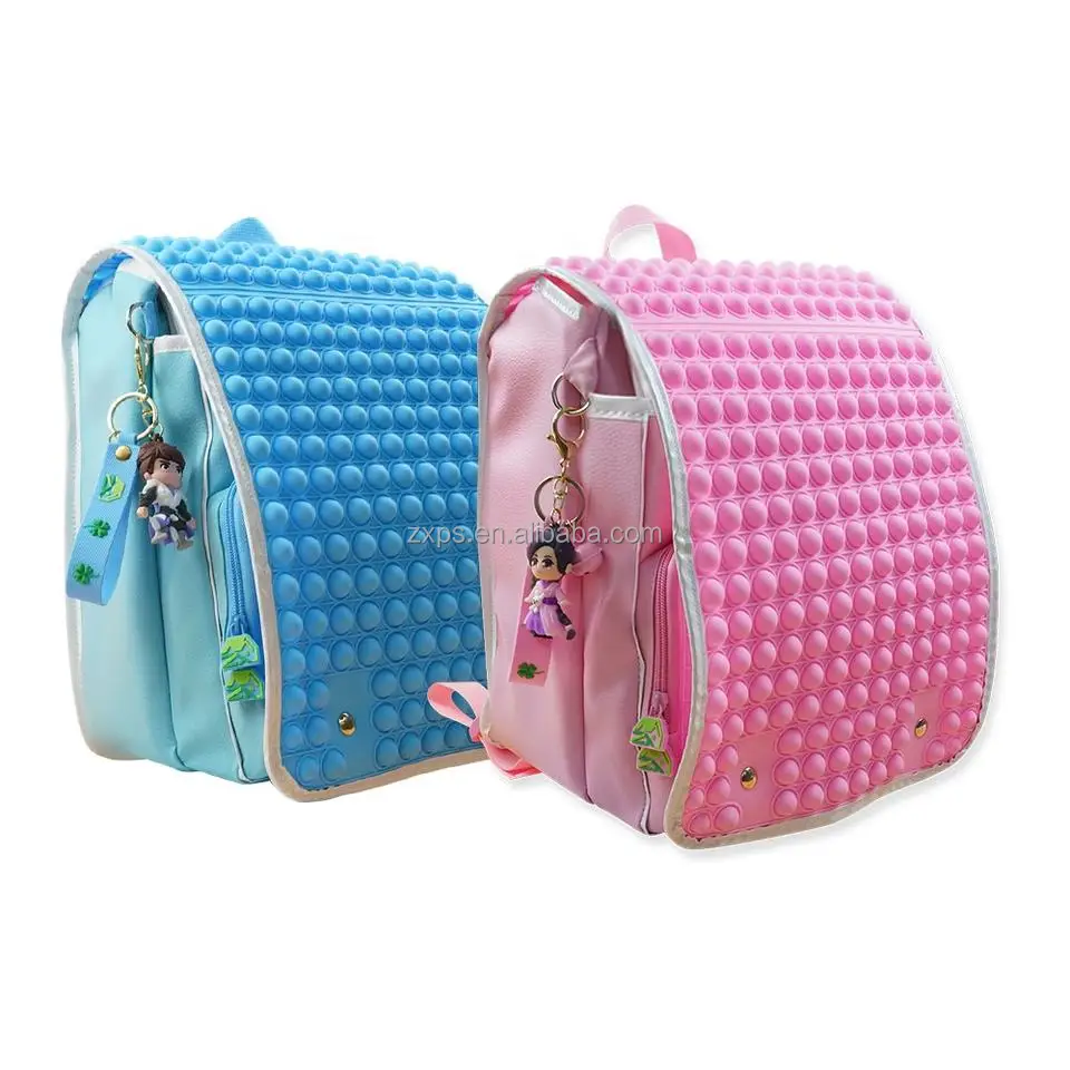 Stylish Pop Kids Rainbow Fidget Bubble Popit School Backpack Bag ...